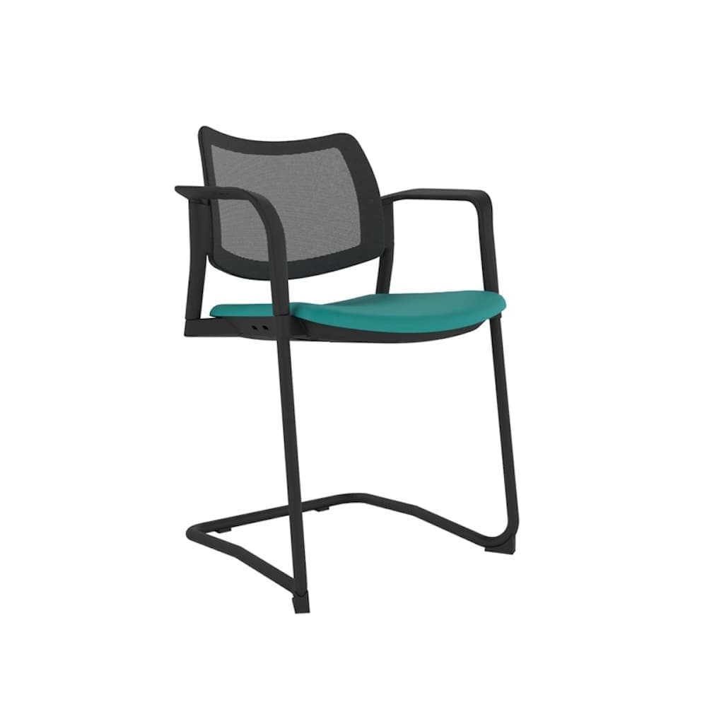 Guava Mesh Back Meeting Chair with Cantilever Frame - Wave Office